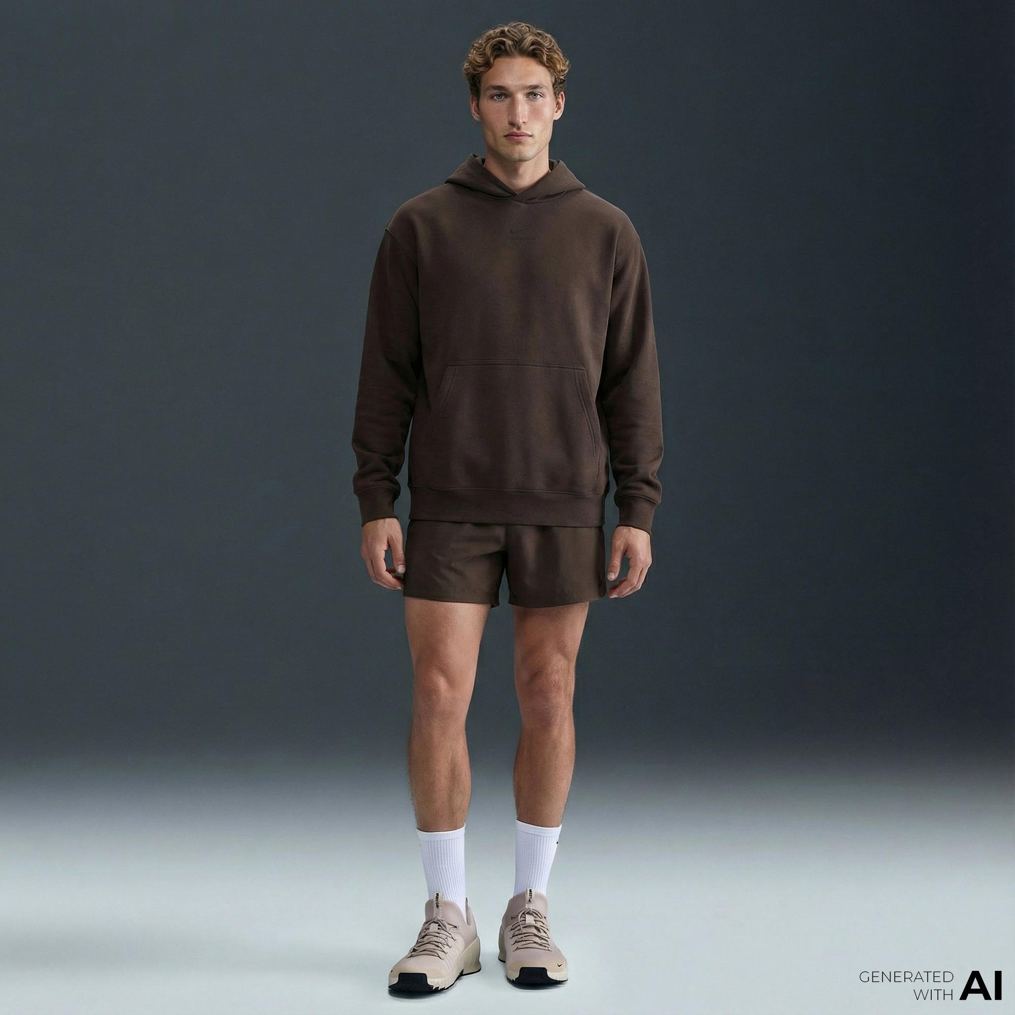 Nike Pro Dri-Fit Midlayer Erkek Kahverengi Hoodie IB4272-237 | FashFed