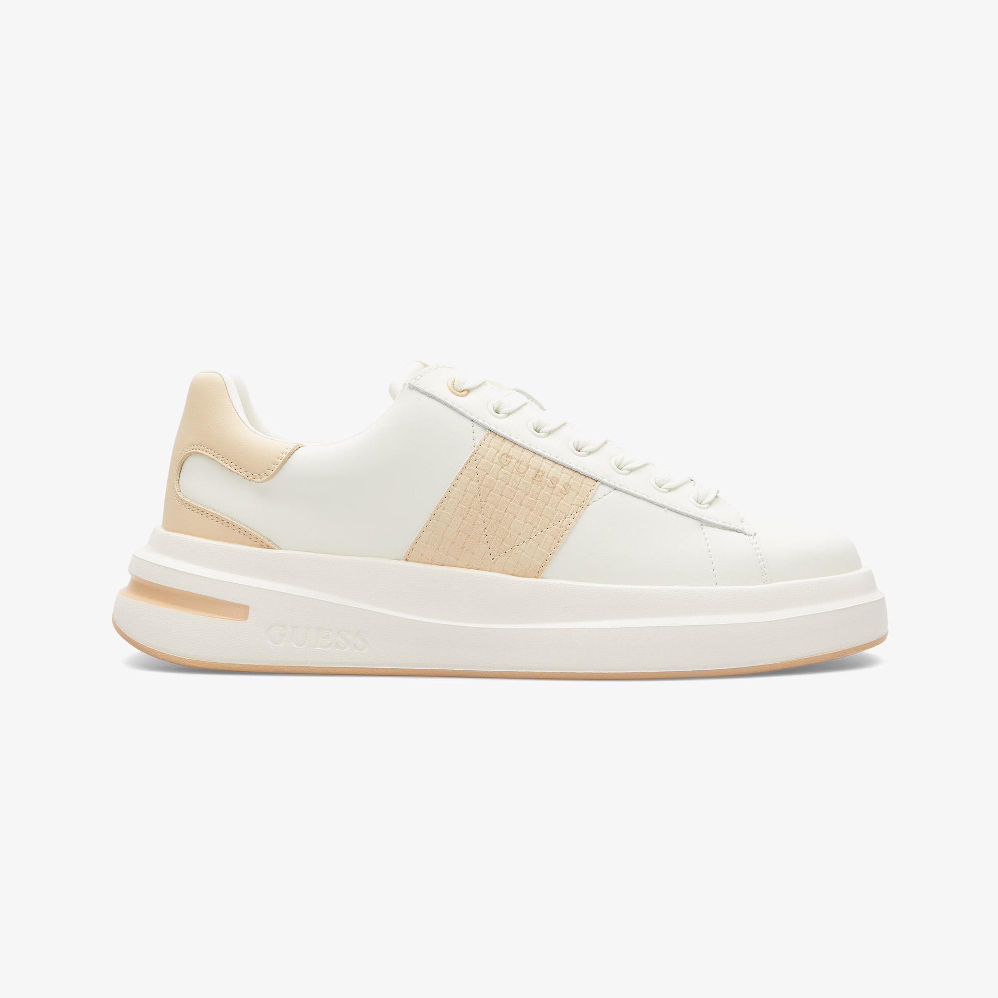 Guess Elba Deri Erkek Beyaz Sneaker FMJEBALEA12-WHIBE | FashFed